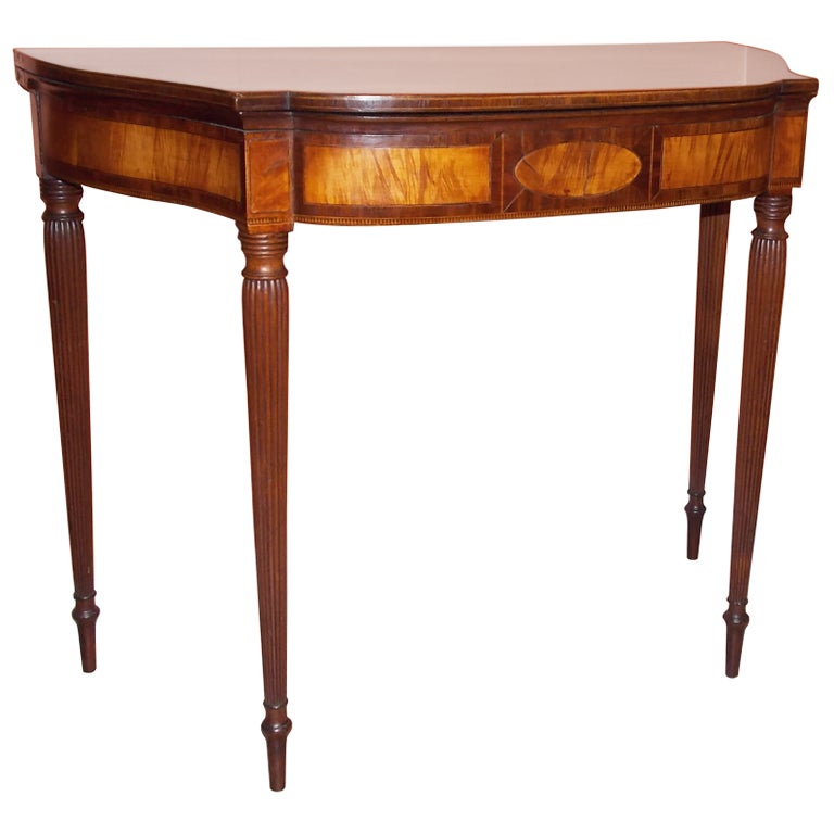 Early 19th c. Seymour Federal Serpentine Card Table at 1stDibs | john ...