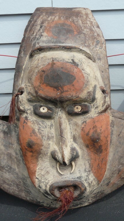 Oceanic Triple Mask Canoe Prow Shield For Sale at 1stDibs | ocean ...