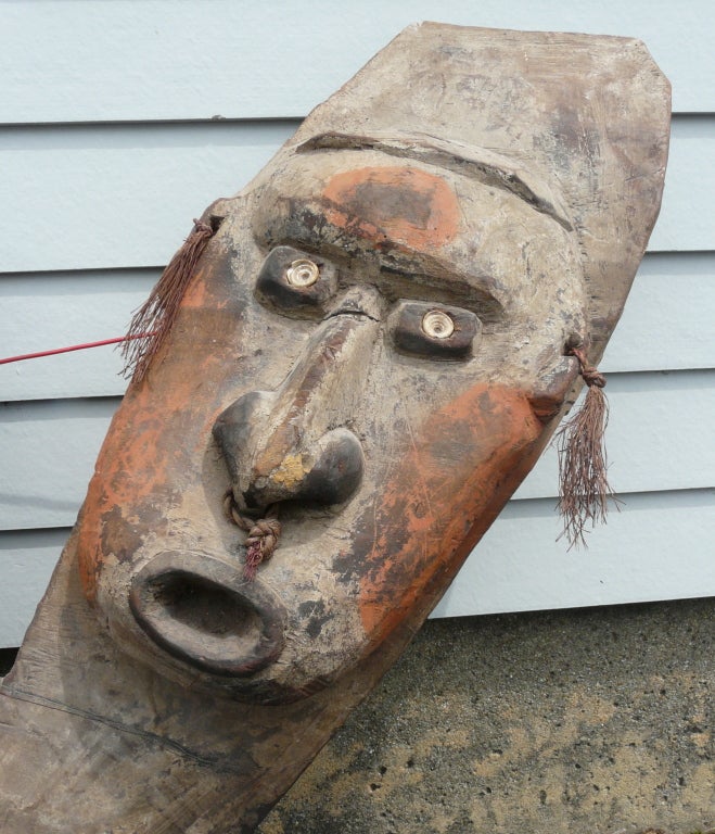 Oceanic Triple Mask Canoe Prow Shield For Sale at 1stDibs | ocean ...