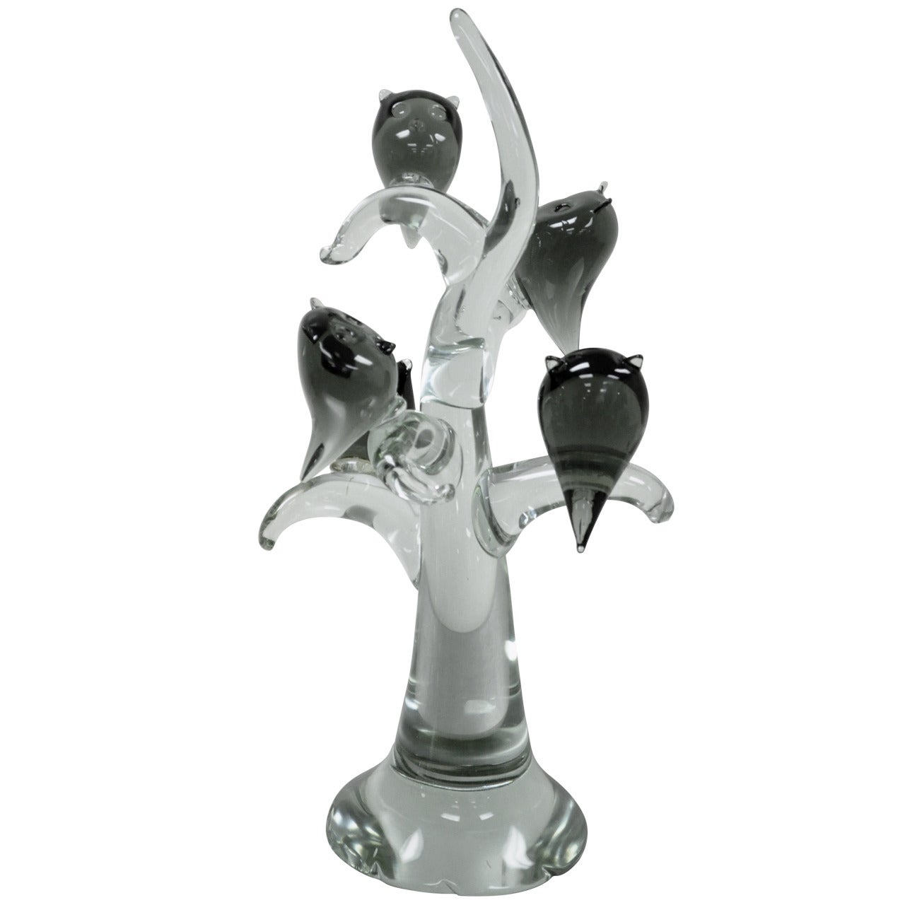 A Midcentury Formia Murano Glass Perching Birds Sculpture at 1stDibs ...