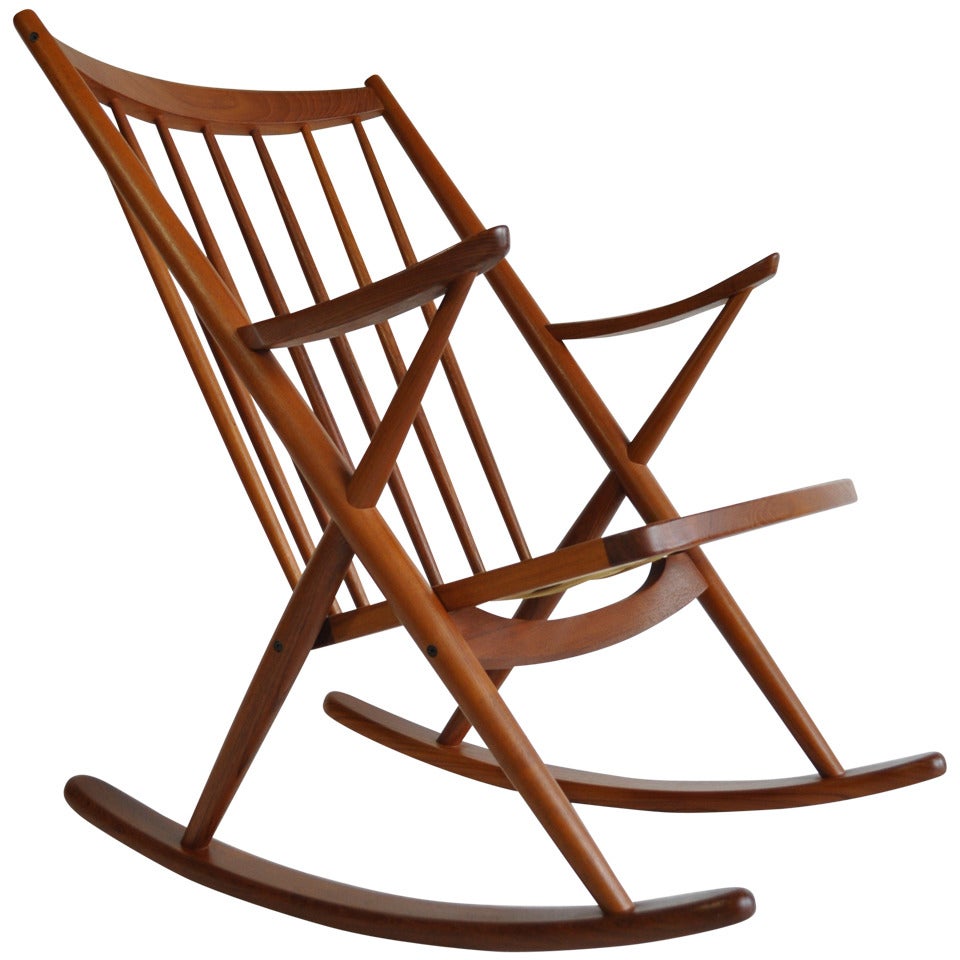 Frank Reenskaug for Bramin Danish Modern Solid Teak Rocker at 1stDibs ...