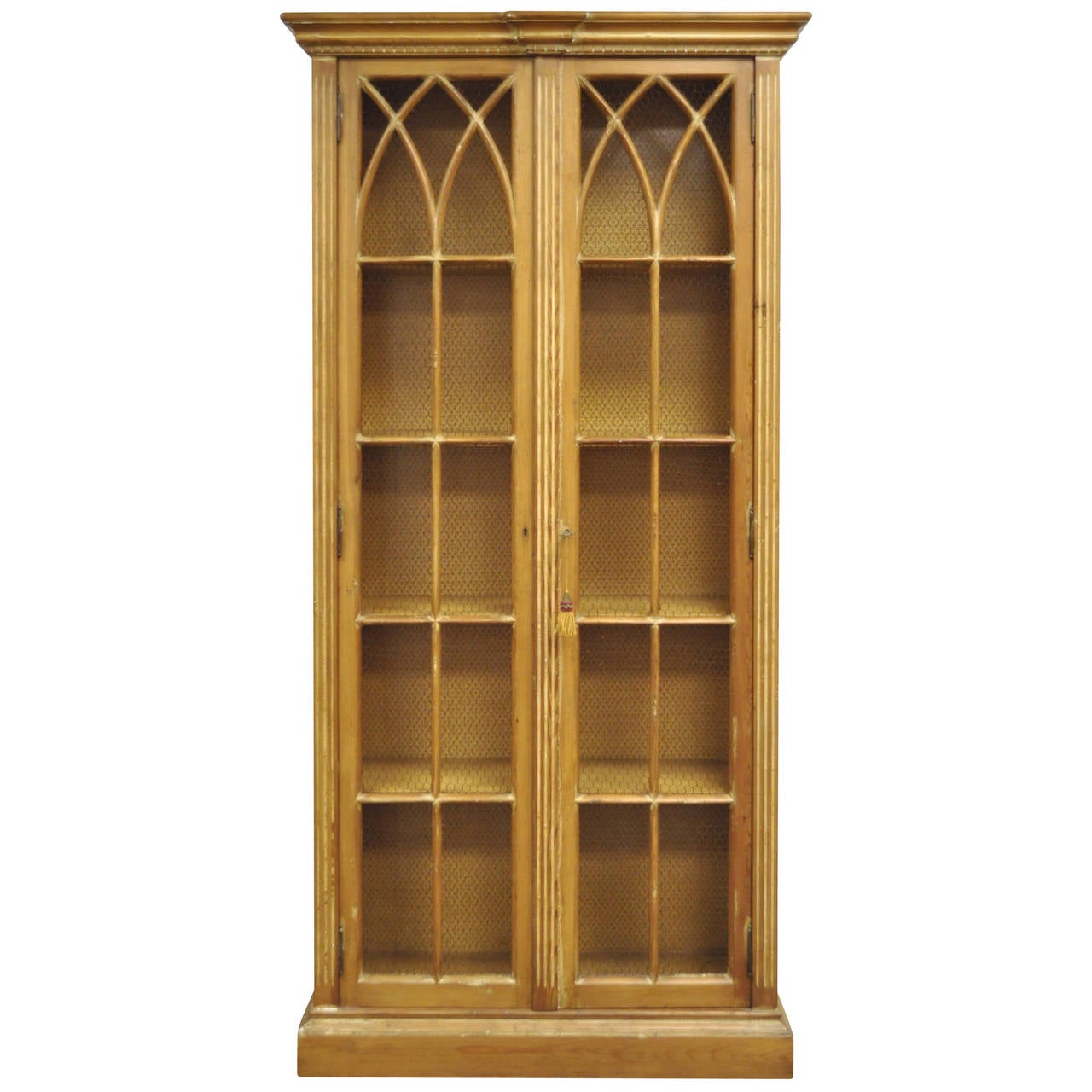 Antiqued and Distress Finished Italian Bookcase in the Mission or ...