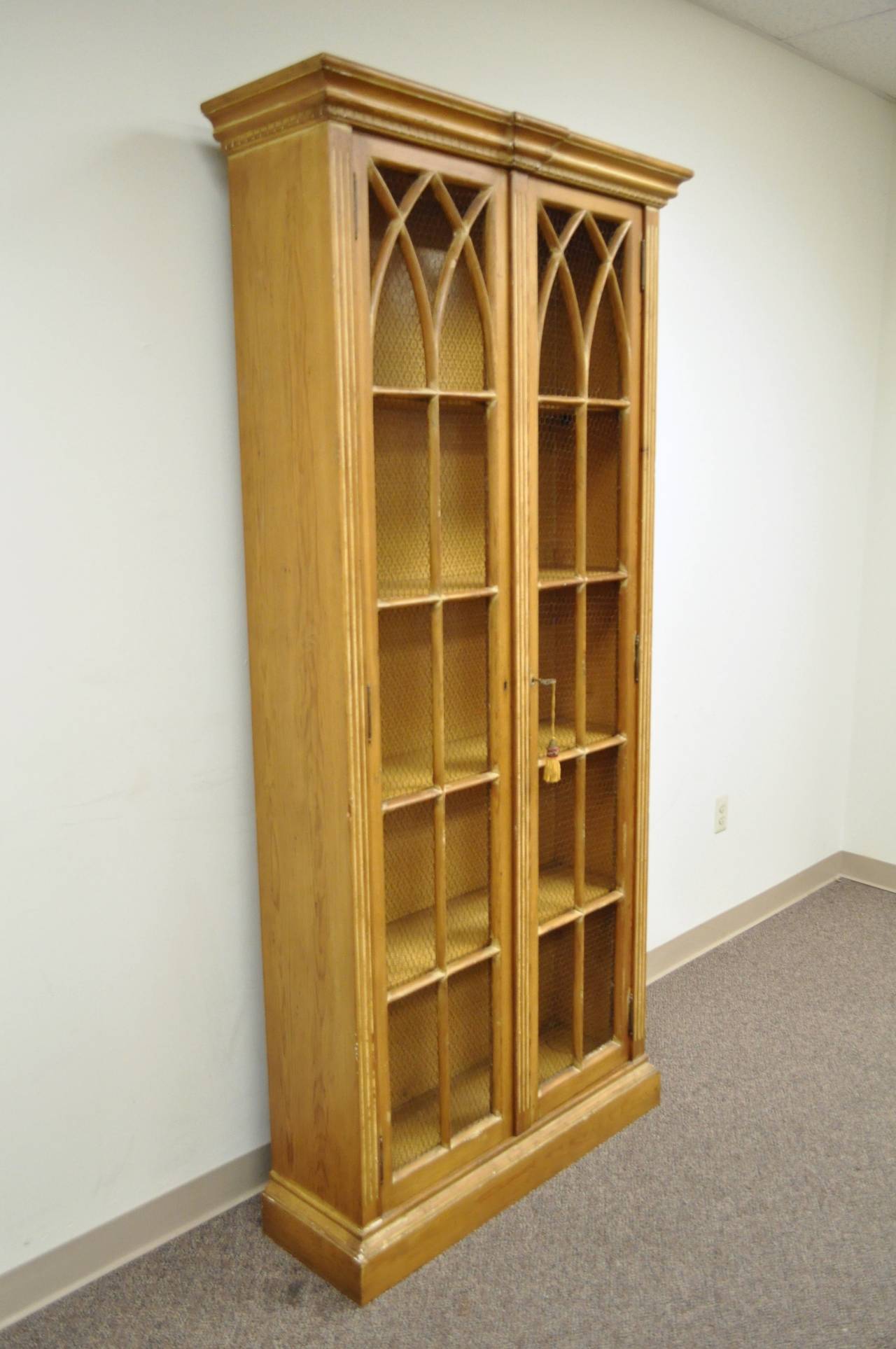 Antiqued and Distress Finished Italian Bookcase in the Mission or ...