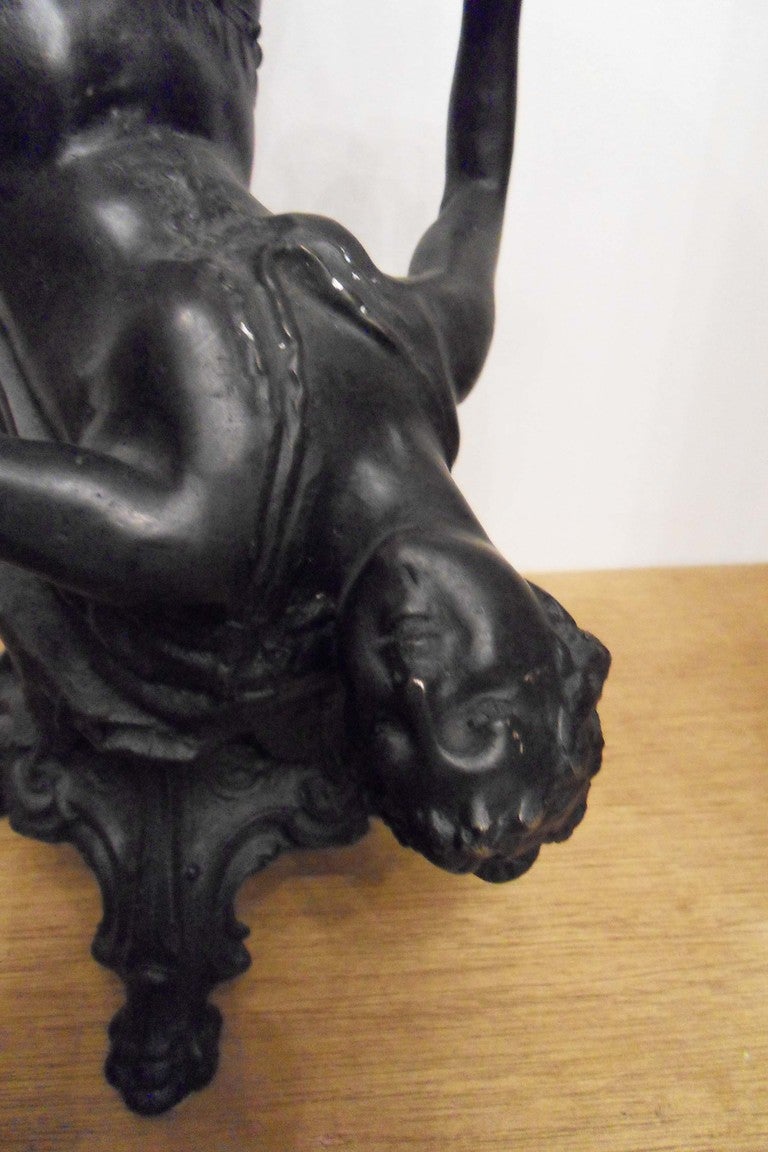 Early 20th Century Bronze Pair Of Figures Representing an Acrobat Woman ...