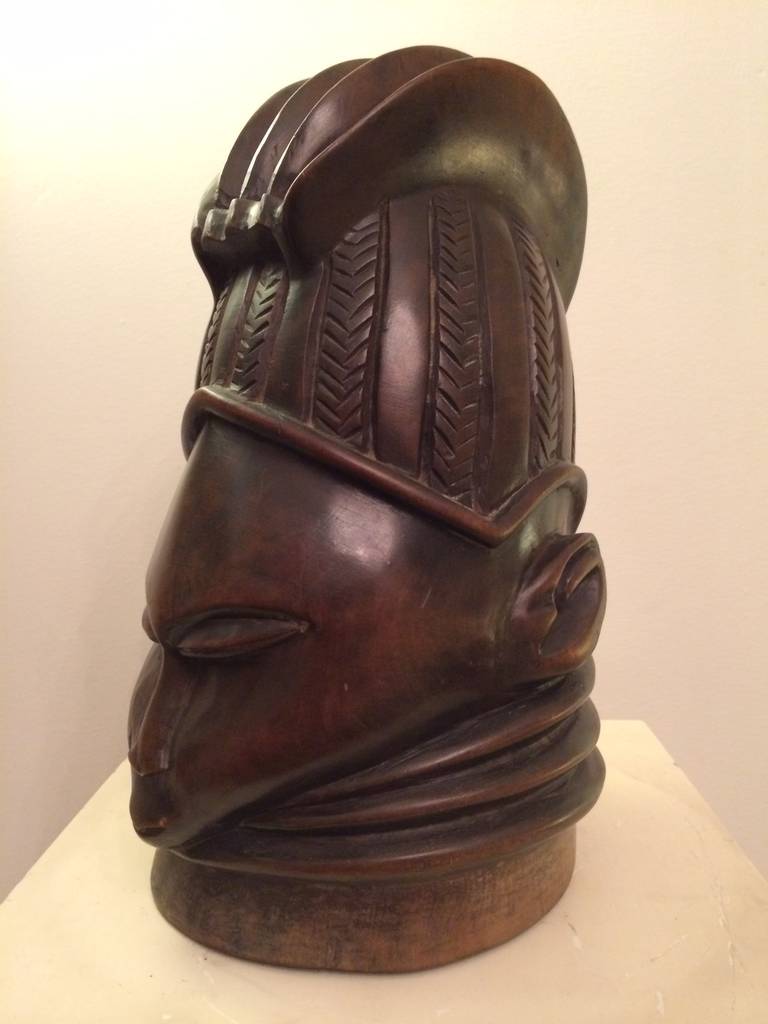A Mende Sowei Mask For Sale at 1stDibs | wooden sowei initiation mask ...