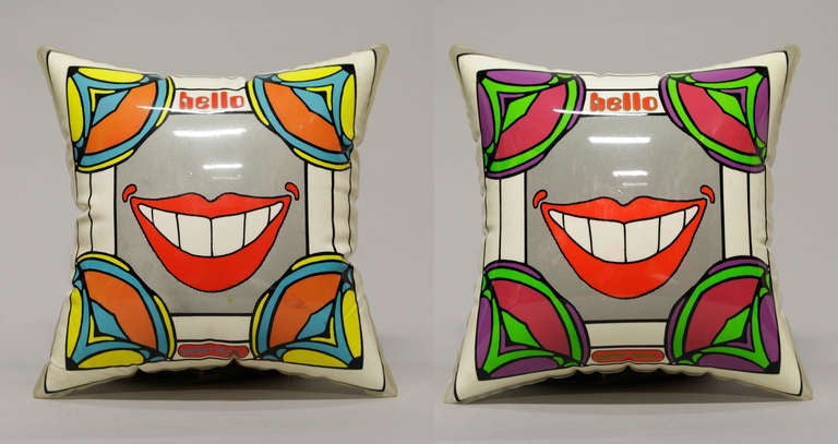 Pair of Pop Art Psychedelic Pillows by Artist Peter Max For Sale at ...