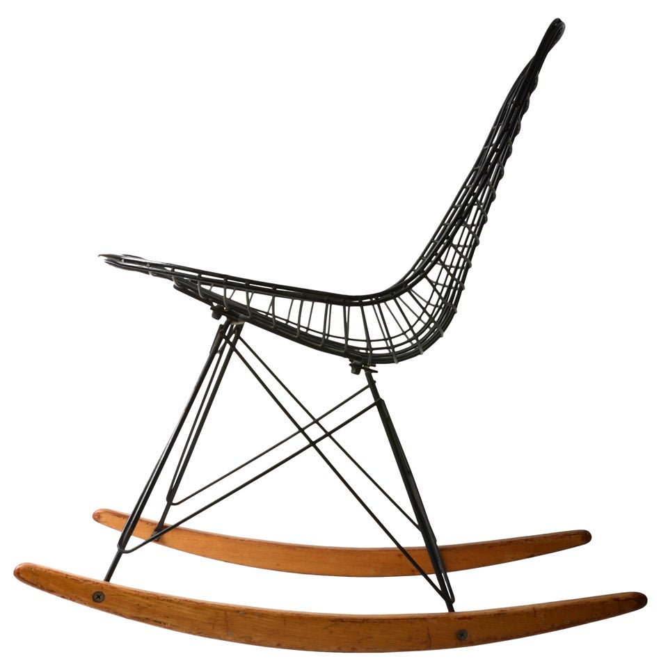 Eames Wire Rocker at 1stDibs | wire rocking chair