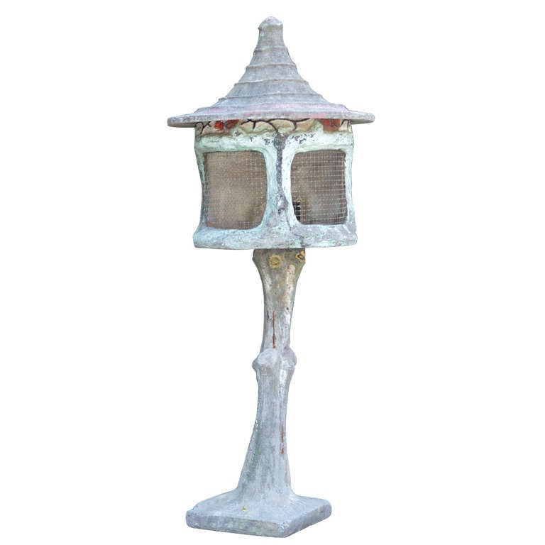 Fabulous French Composition Stone Aviary at 1stDibs