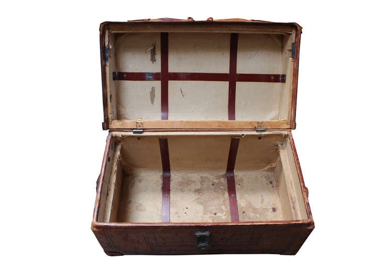 vintage leather trunk For Sale at 1stDibs | rolex clad watch bands