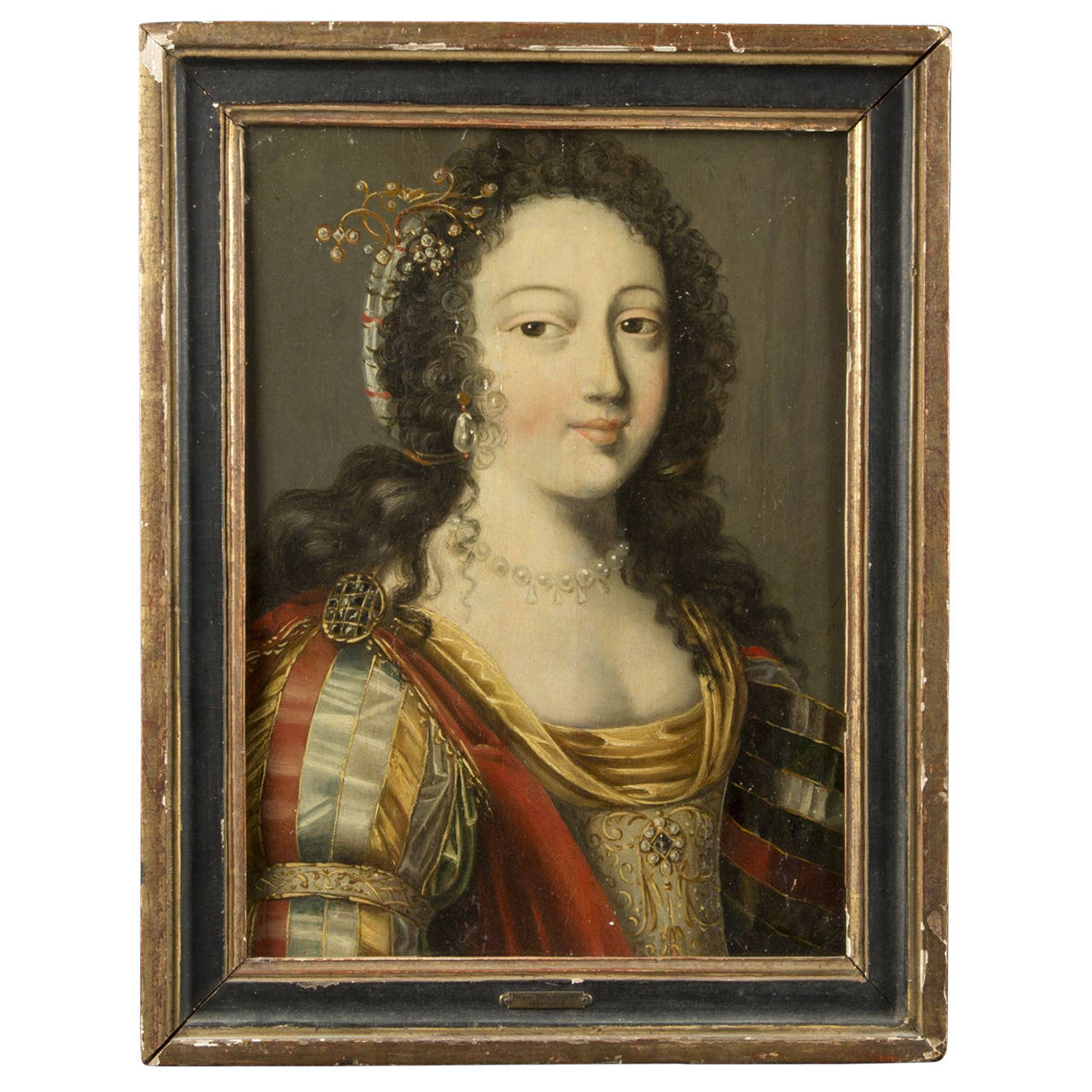 Attributed to Claude Deruet, "Portrait of Young Lady," Painting at 1stDibs