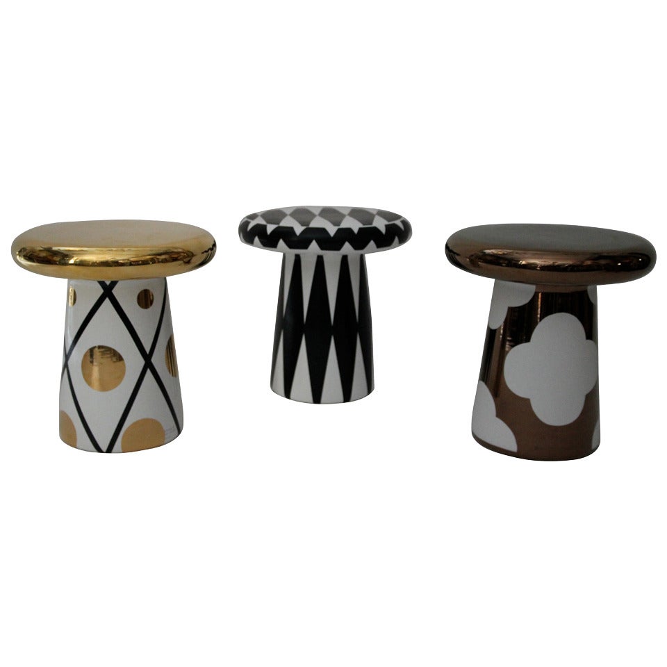 Set of Three "T-Table" Stools by Jaime Hayon, signed Bosa edition ...