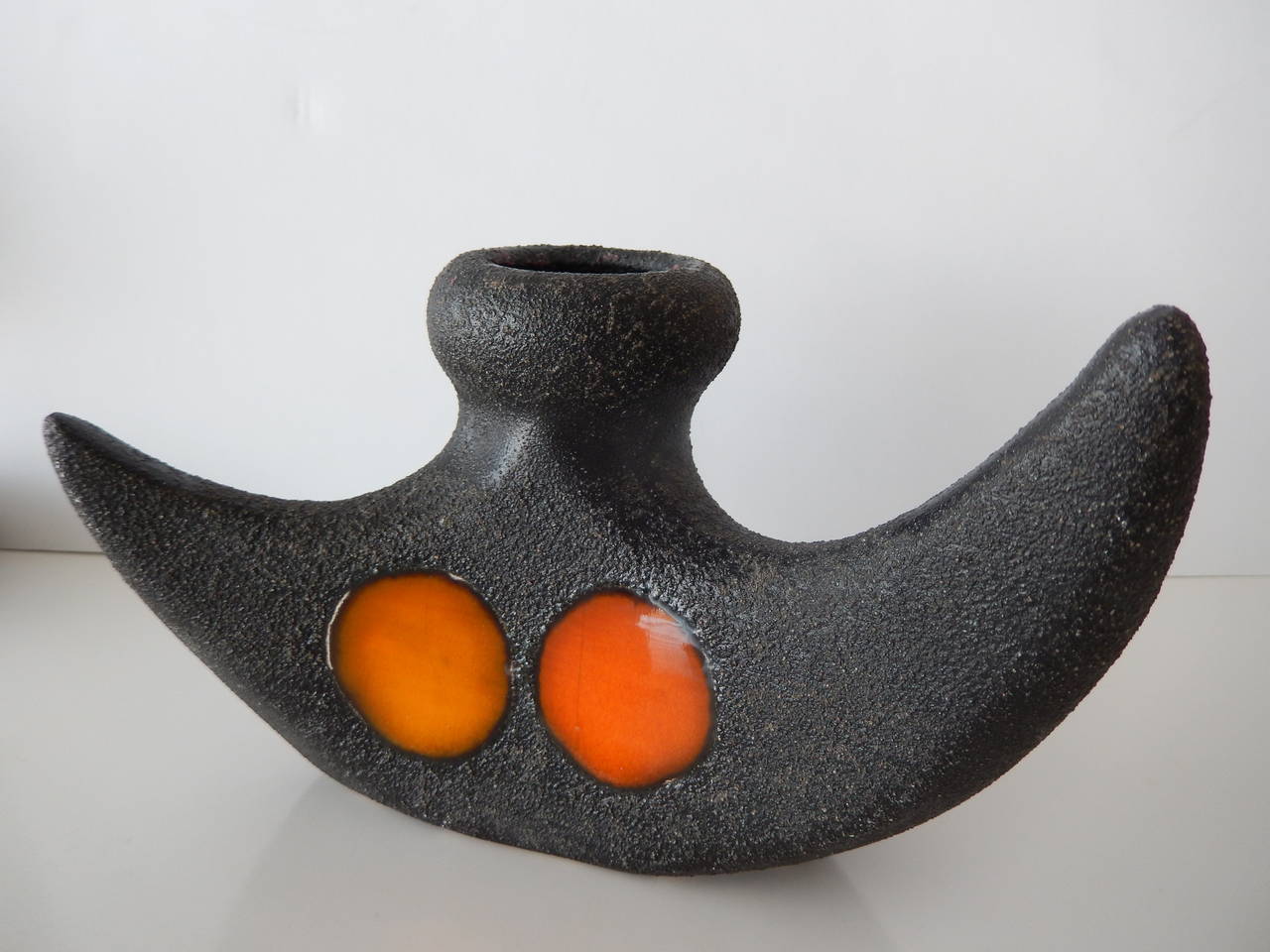 Gilbert Valentin Mid-Century French Ceramic Candlestick, Vallauris at ...