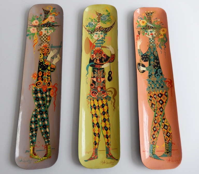 Rare Set of Three Wall Plaques by Bjorn Winblad, 1960 at 1stDibs