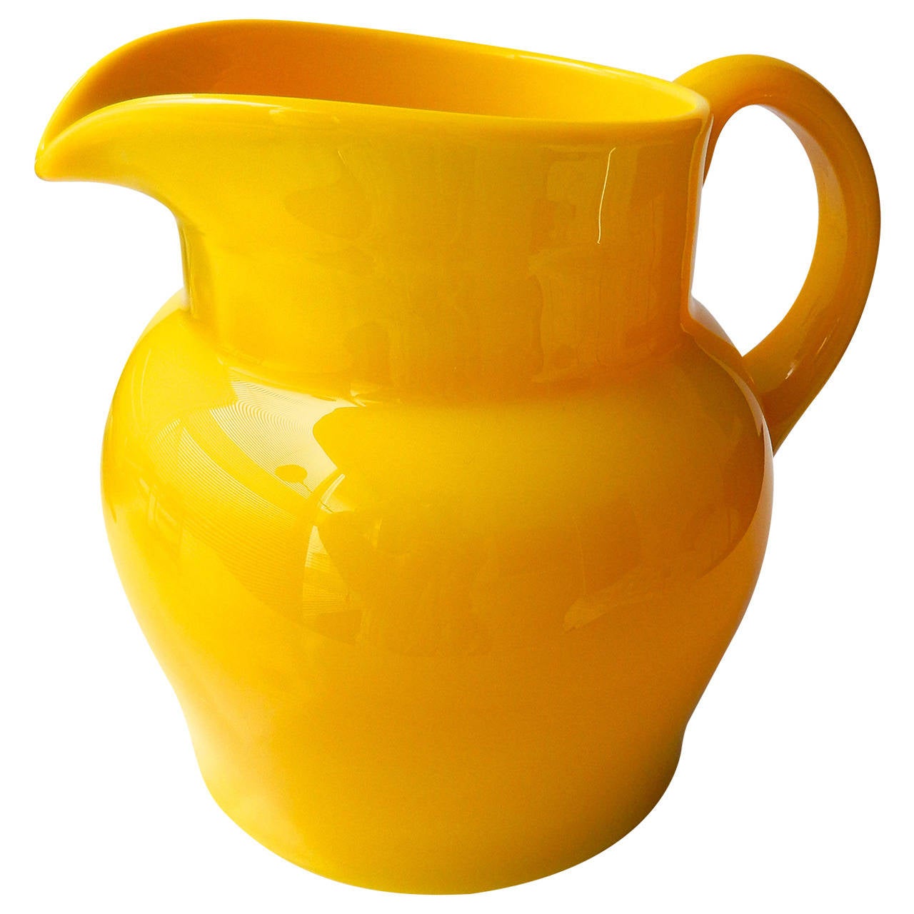 Modern Opaque Glass Pitcher by Erik Hoglund at 1stDibs