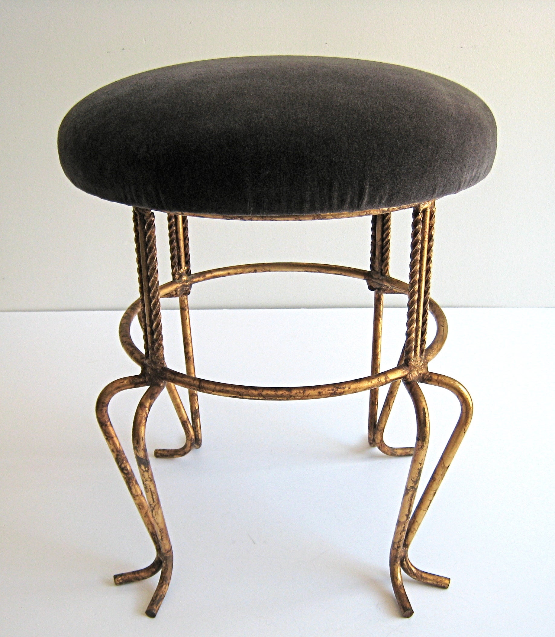Italian Gilt Metal Stool at 1stDibs