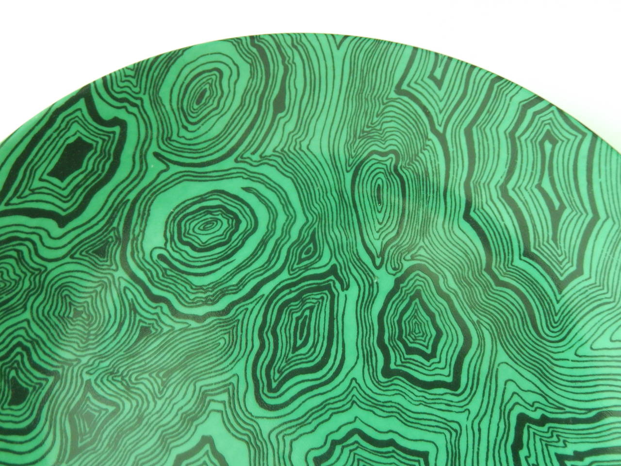 1950s Piero Fornasetti Faux Malachite Plate at 1stDibs