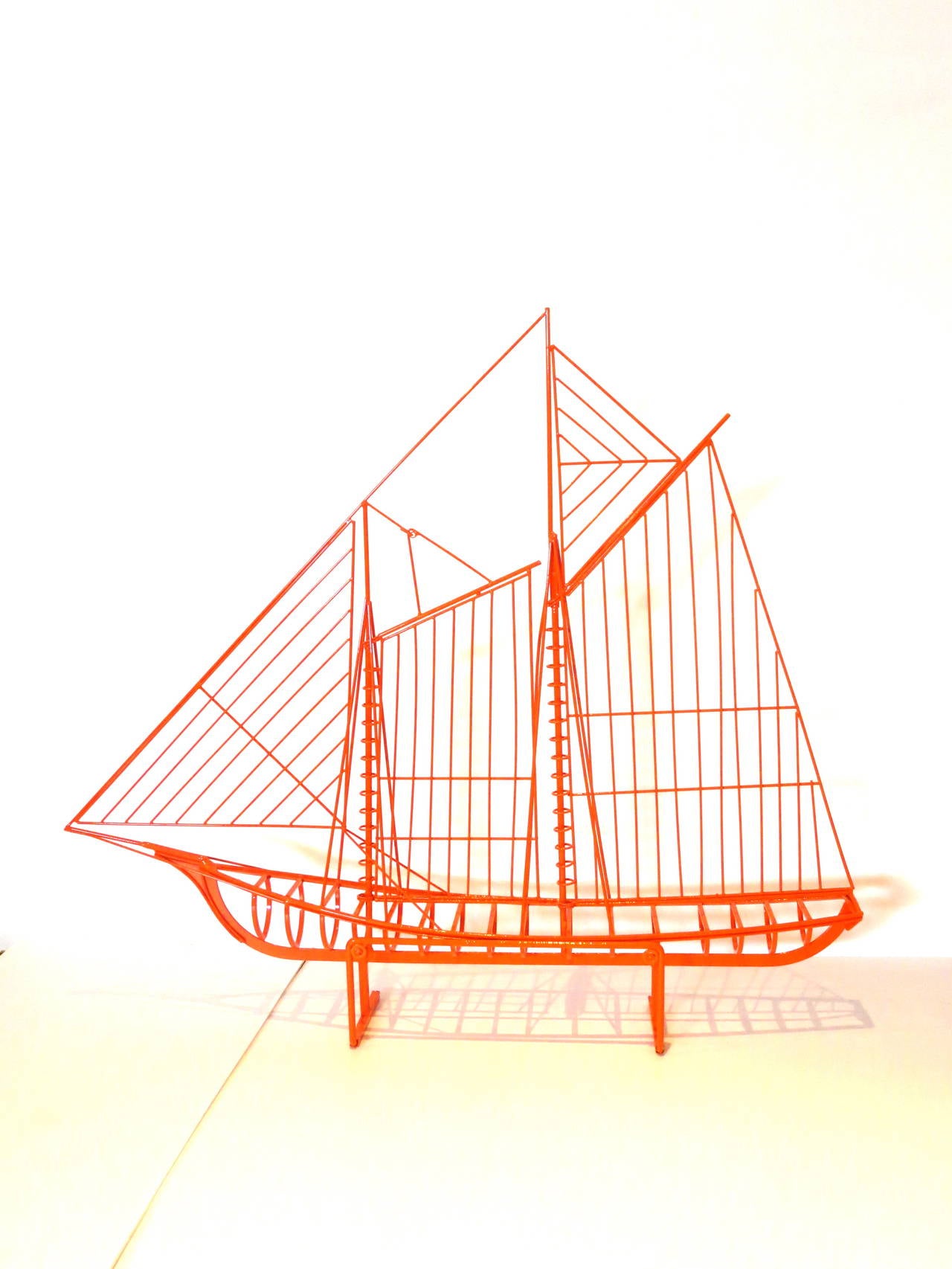 Striking Large Skeleton Ghost Ship Metal Sculpture by Curtis Jere at ...