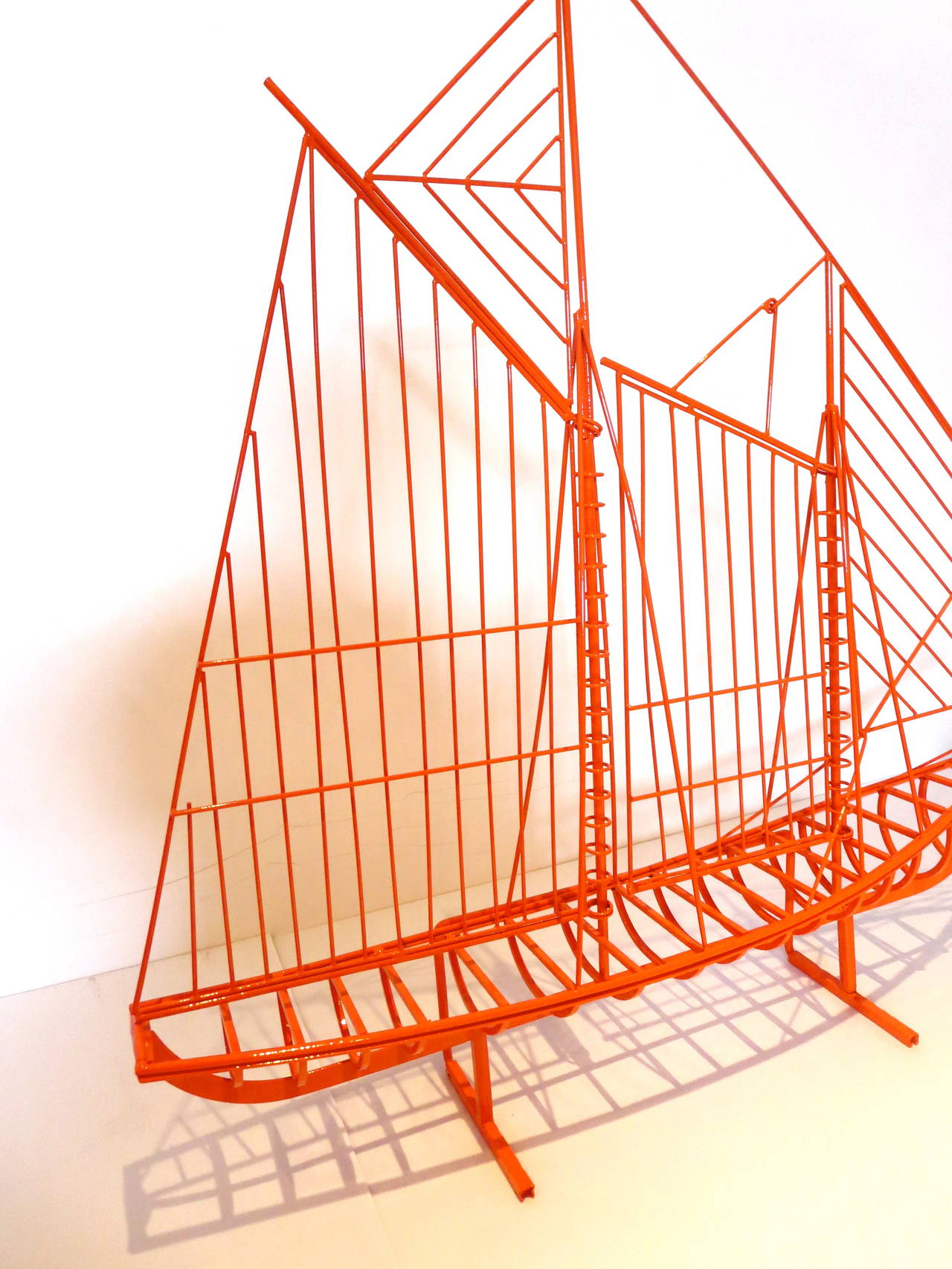 Striking Large Skeleton Ghost Ship Metal Sculpture by Curtis Jere at ...