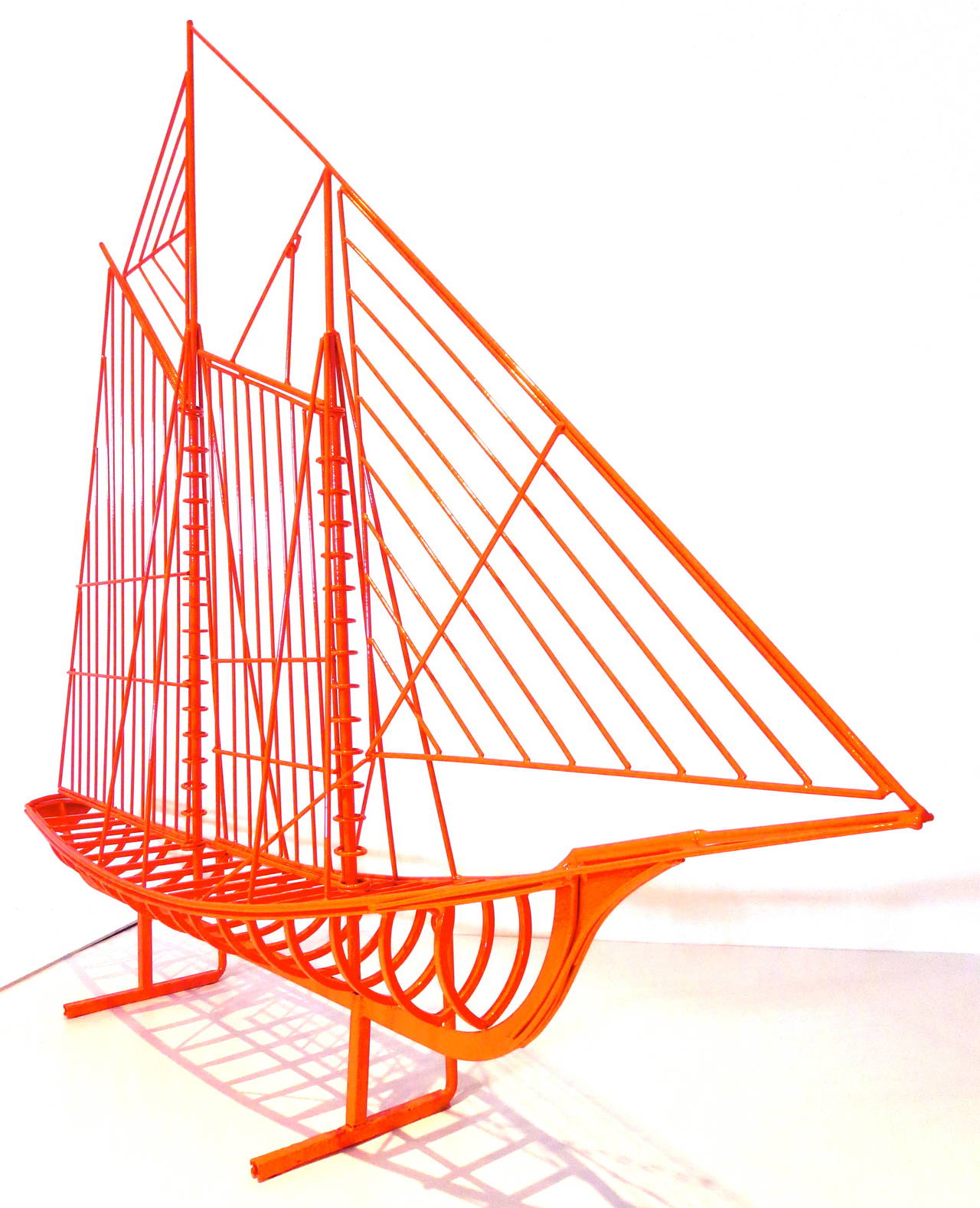 Striking Large Skeleton Ghost Ship Metal Sculpture by Curtis Jere at ...