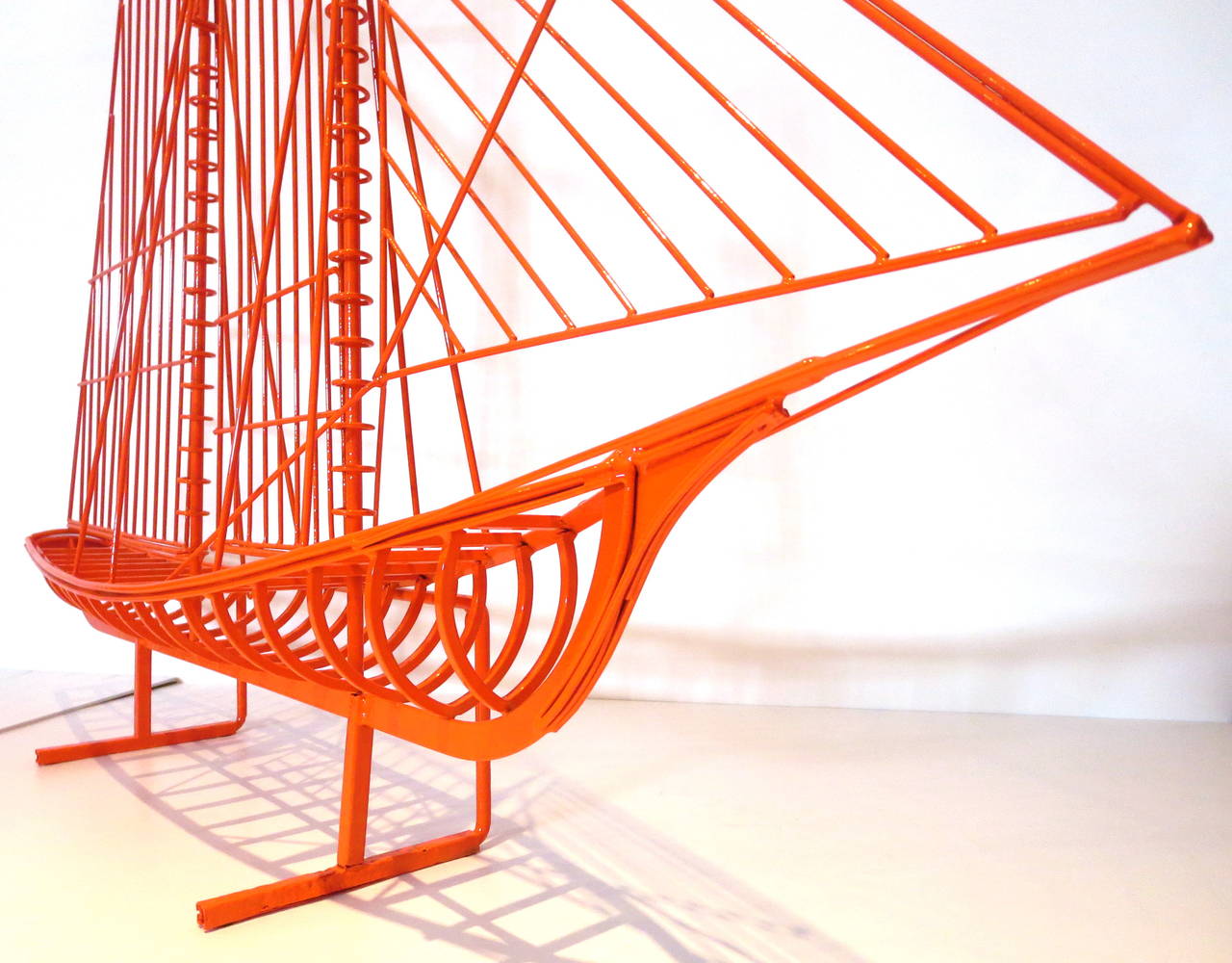 Striking Large Skeleton Ghost Ship Metal Sculpture by Curtis Jere at ...