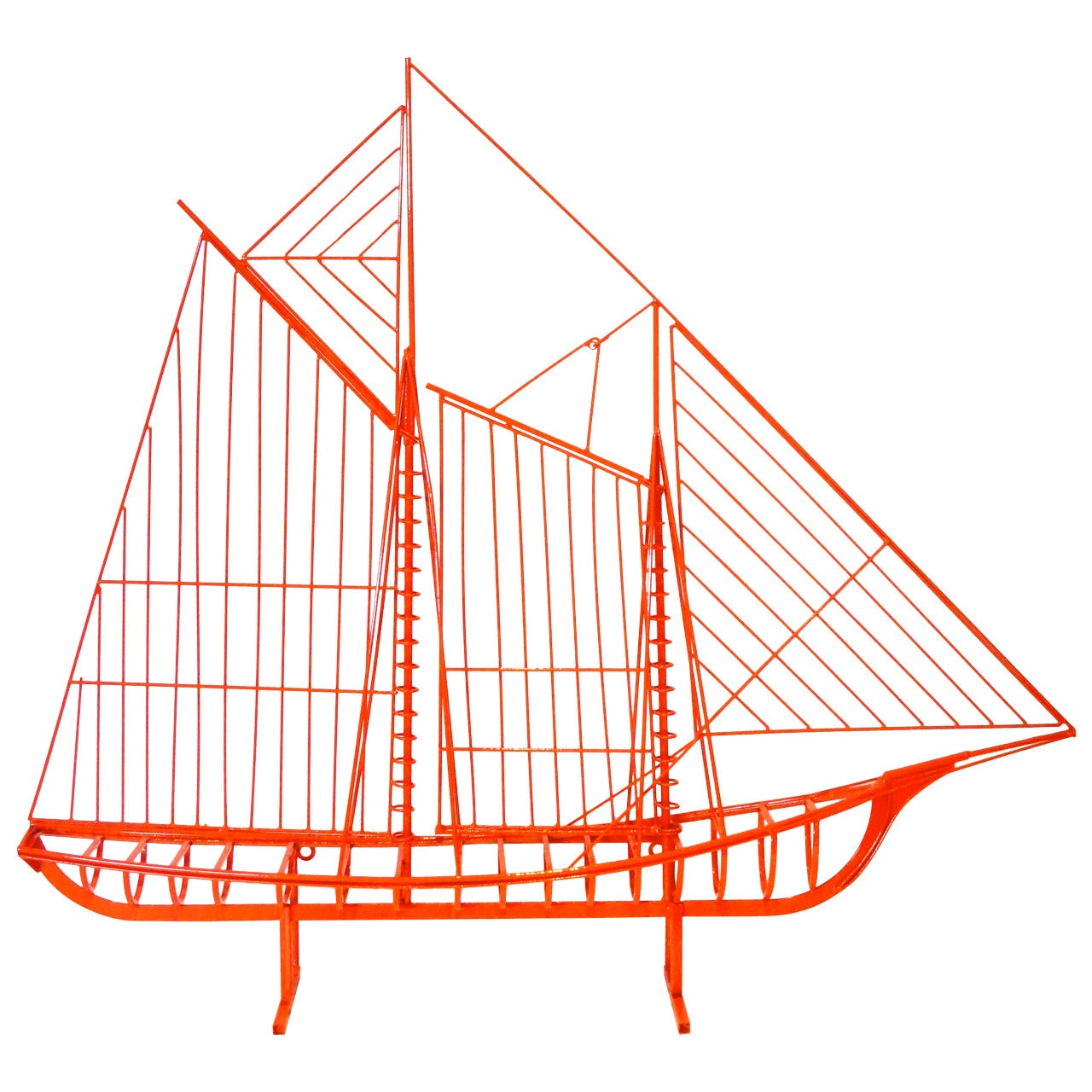 Striking Large Skeleton Ghost Ship Metal Sculpture by Curtis Jere at ...