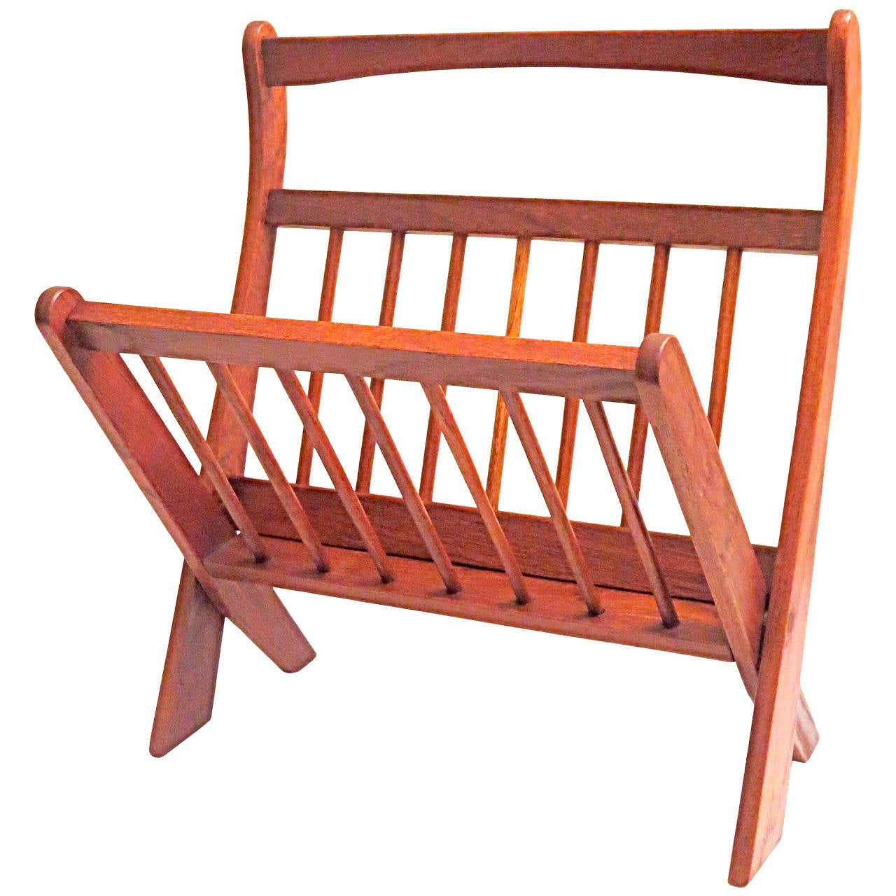 Danish Modern solid teak folding magazine rack at 1stDibs | teak ...