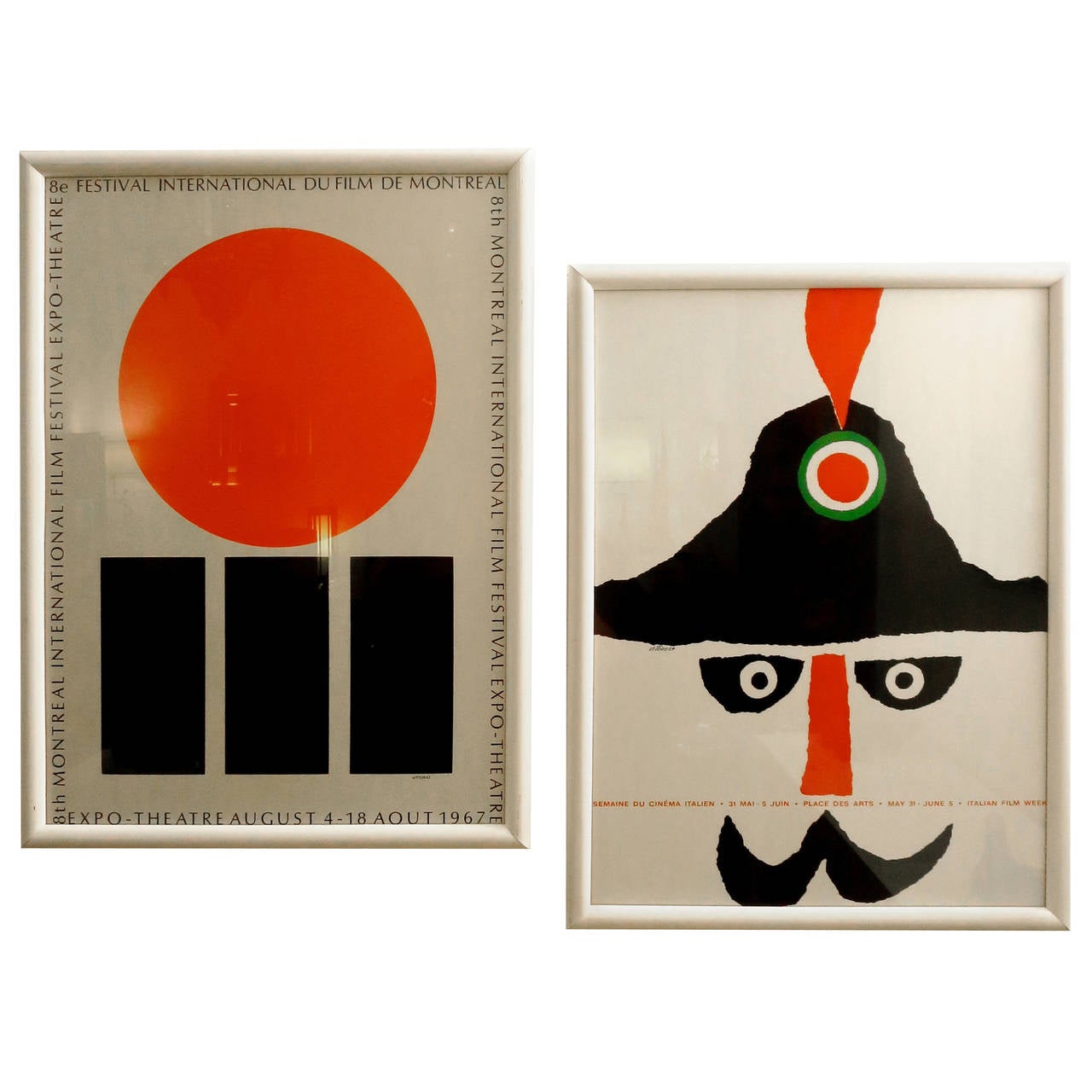 1960s pair of original vintage posters by famous artist Vittorio ...