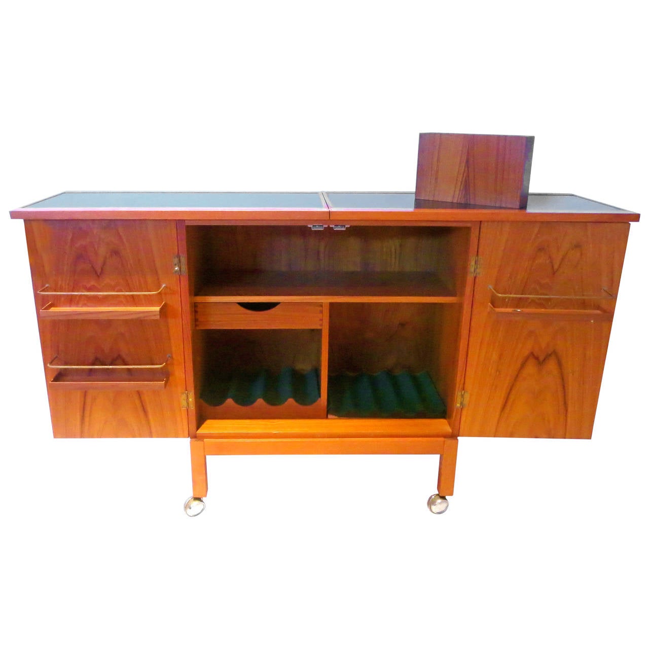 Danish Modern Rare Teak Mini Bar by Torbjørn Afdal for Bruksbo at 1stDibs