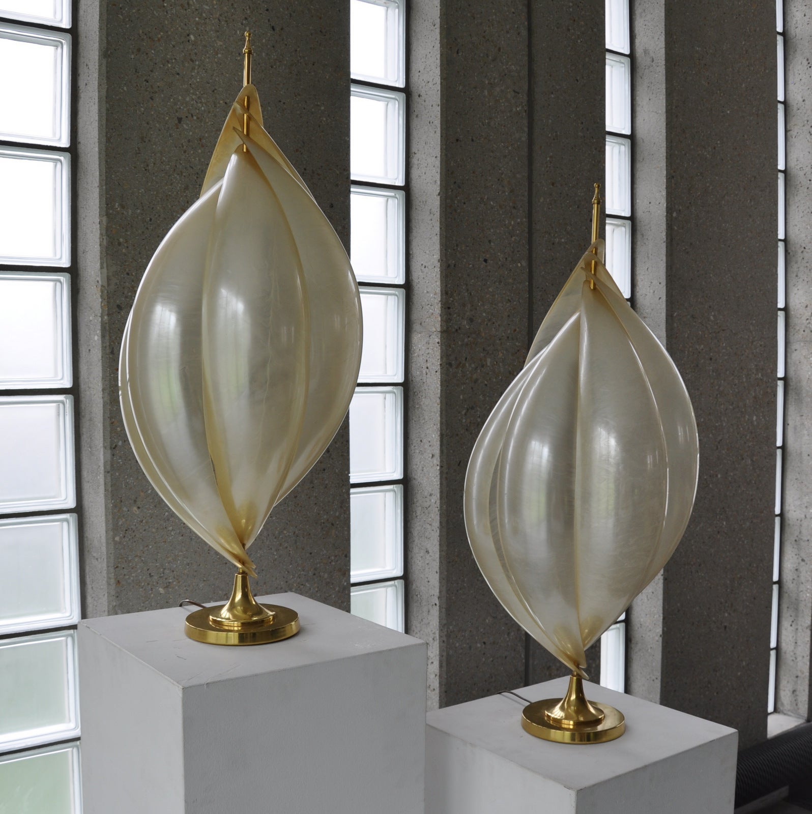 Beautiful Large Table Lamps By Rougier, Made In France '70-'80 at 1stDibs