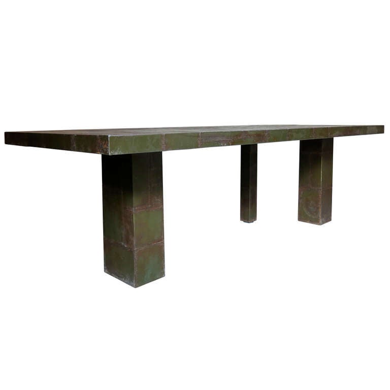 Large Rectangular Metal Table - France, Contemporary For Sale at 1stDibs