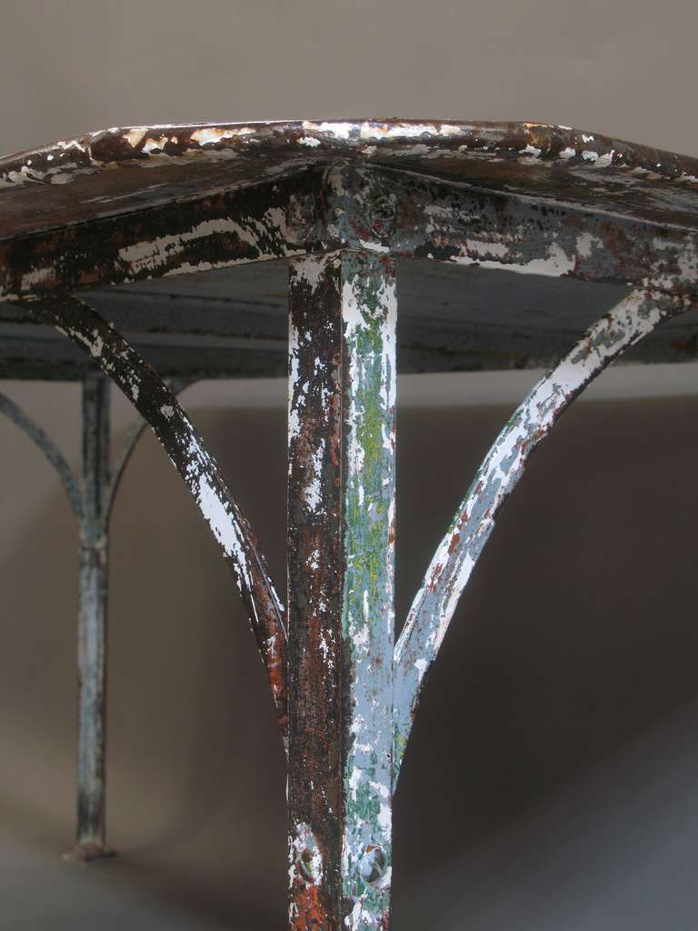 Large Rectangular French Patinated Iron Table at 1stDibs