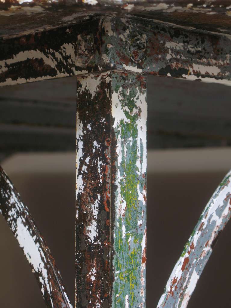 Large Rectangular French Patinated Iron Table at 1stDibs