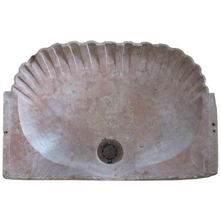 Pink Marble Shell Sink, France, Early 19th Century at 1stDibs | pink ...