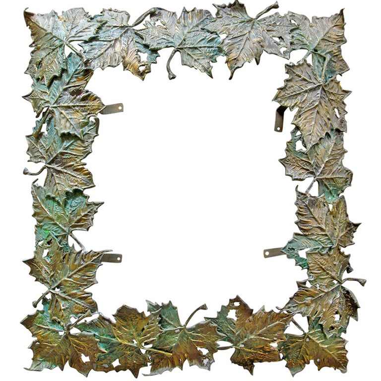 Patinated Bronze Leaf Frame For Sale at 1stDibs