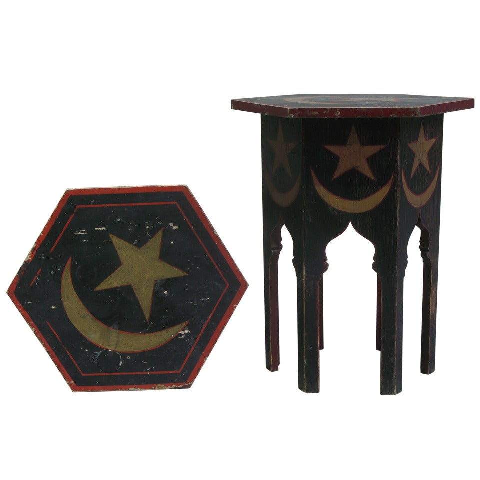 Pair of Painted Oriental Side Tables at 1stDibs