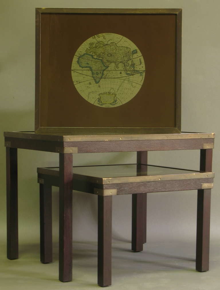 Three Stacking Tables with Atlas Tops at 1stDibs
