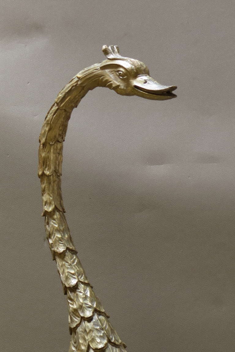 Unusual Bird and Serpent Side Table, ca. 1950s at 1stDibs