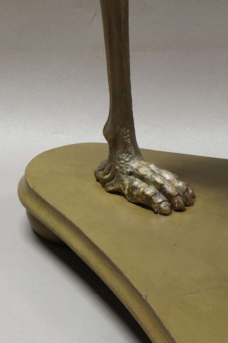 Unusual Bird and Serpent Side Table, ca. 1950s at 1stDibs