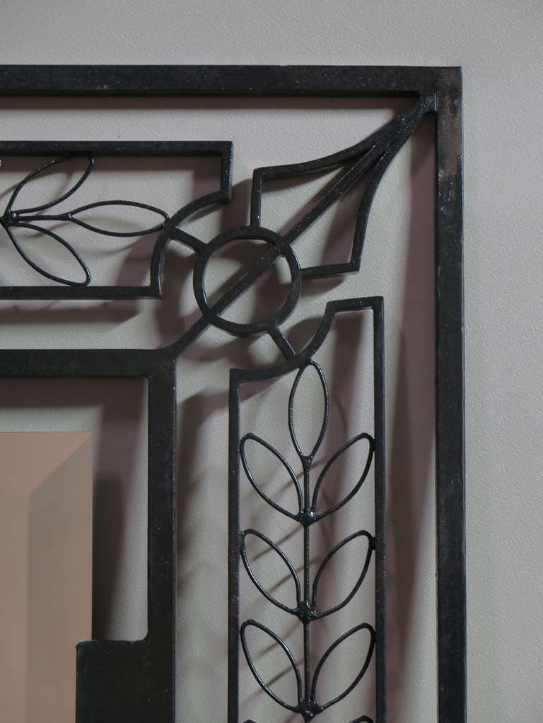 Large Wrought Iron Mirror at 1stDibs