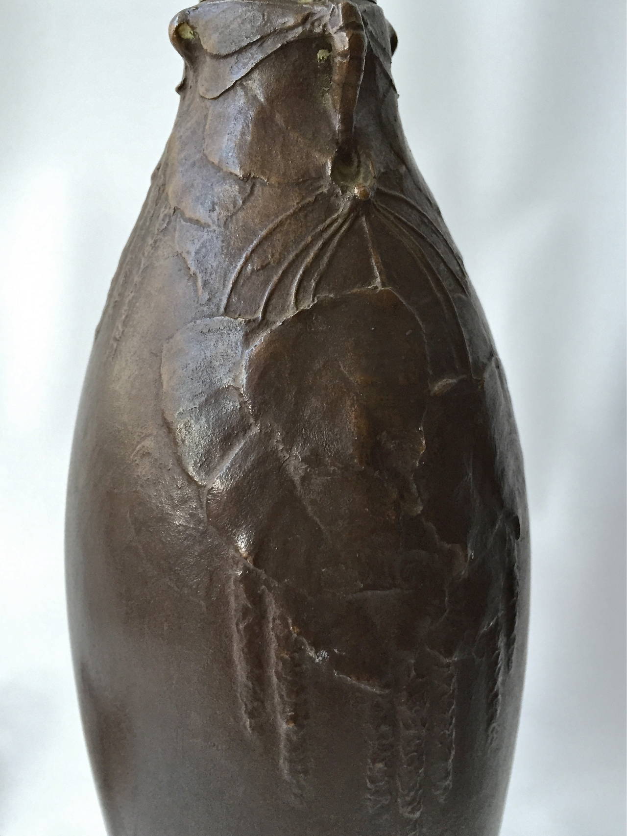 Almost a Pair of Bronze Lamps by Hugo Elmquist, circa 1900 at 1stDibs