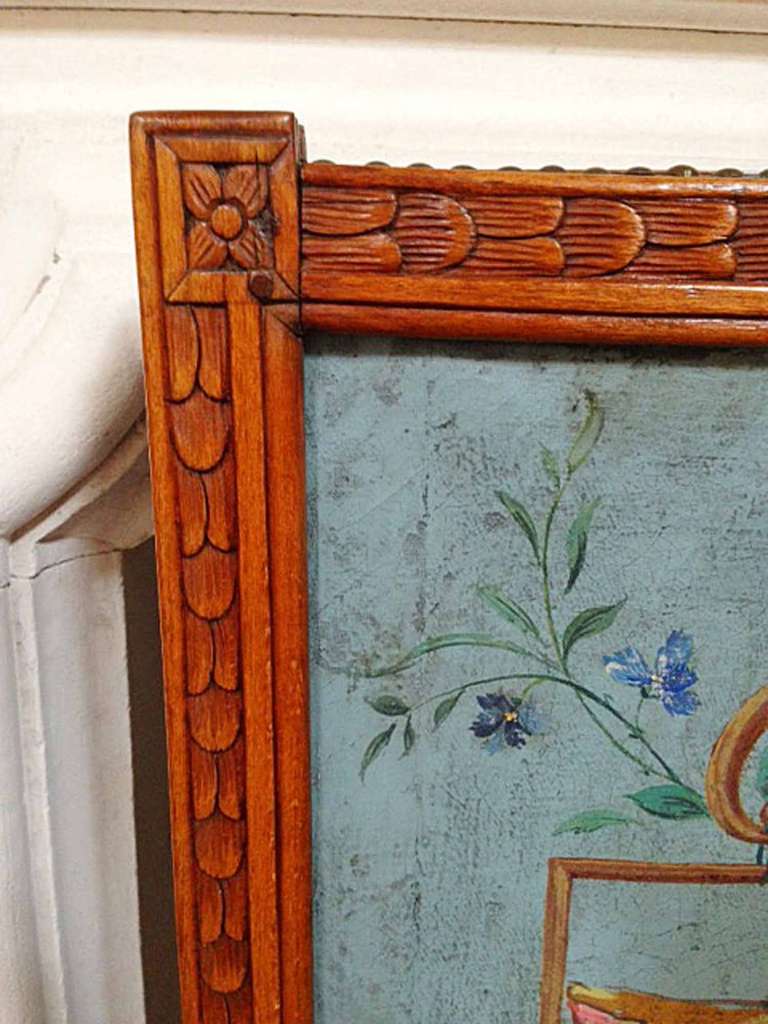 Hand-Painted Fireplace Screen, circa 18th Century at 1stDibs | painted ...