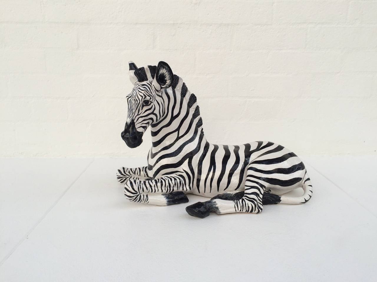 1960s Italian Ceramic Zebra at 1stDibs | monumental 1960s ceramic zebra ...