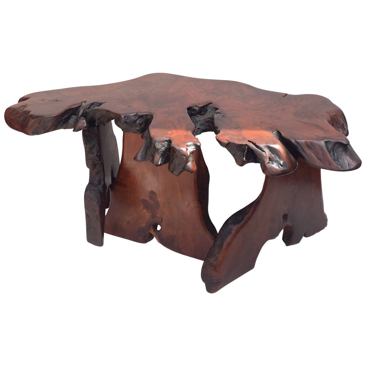 Organic Free-Form Redwood Desk at 1stDibs