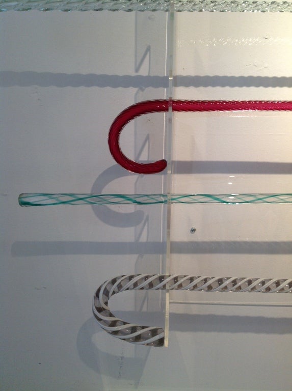 Vintage Glass Cane Collection With Lucite Wall Display at 1stDibs ...