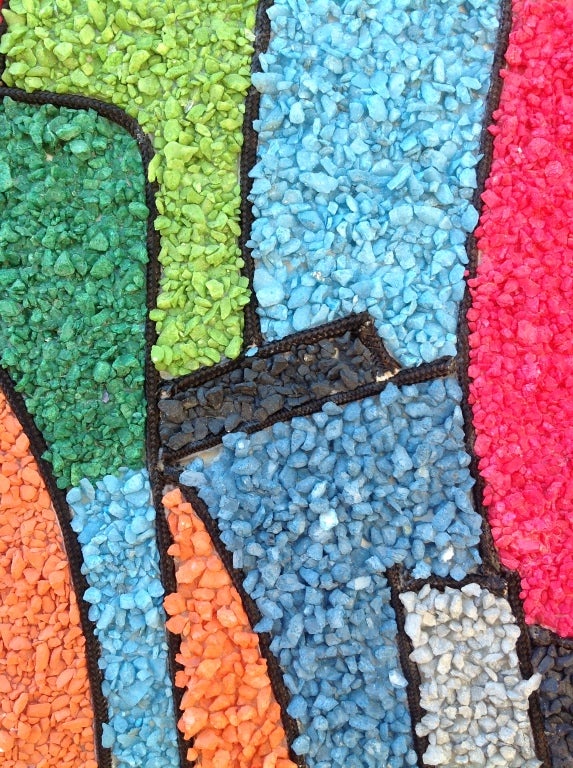 Abstract pebble art from 1950s signed RS at 1stDibs