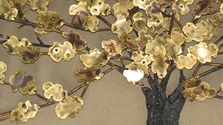 Huge Modern Brass "Tree of Life" Wall Art Sculpture Mid Century at ...