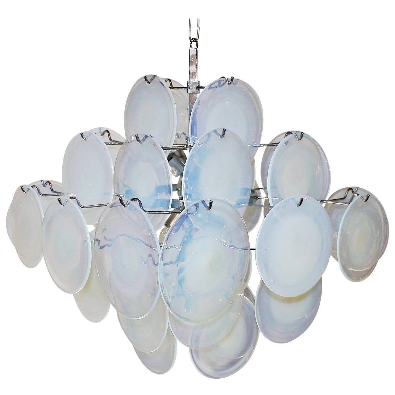 Orange Murano Glass Disc Chandelier at 1stDibs