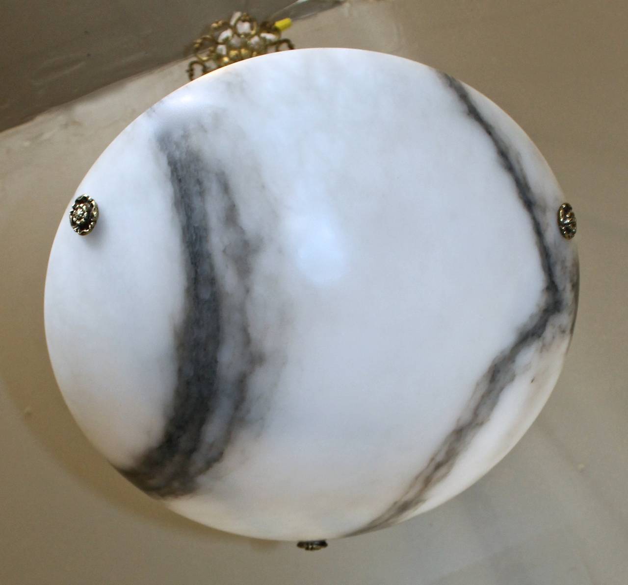 French Alabaster Ceiling Pendant Light at 1stDibs