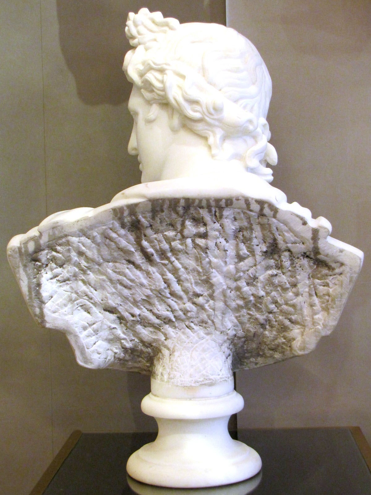Large Beautiful Apollo Bust in Carrara Marble, after the Antique at 1stDibs