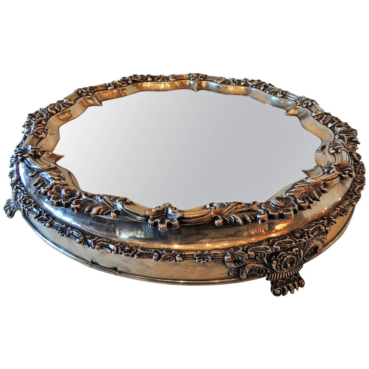 Elegant English 19th Century Sheffield Silver Plate Embellished ...